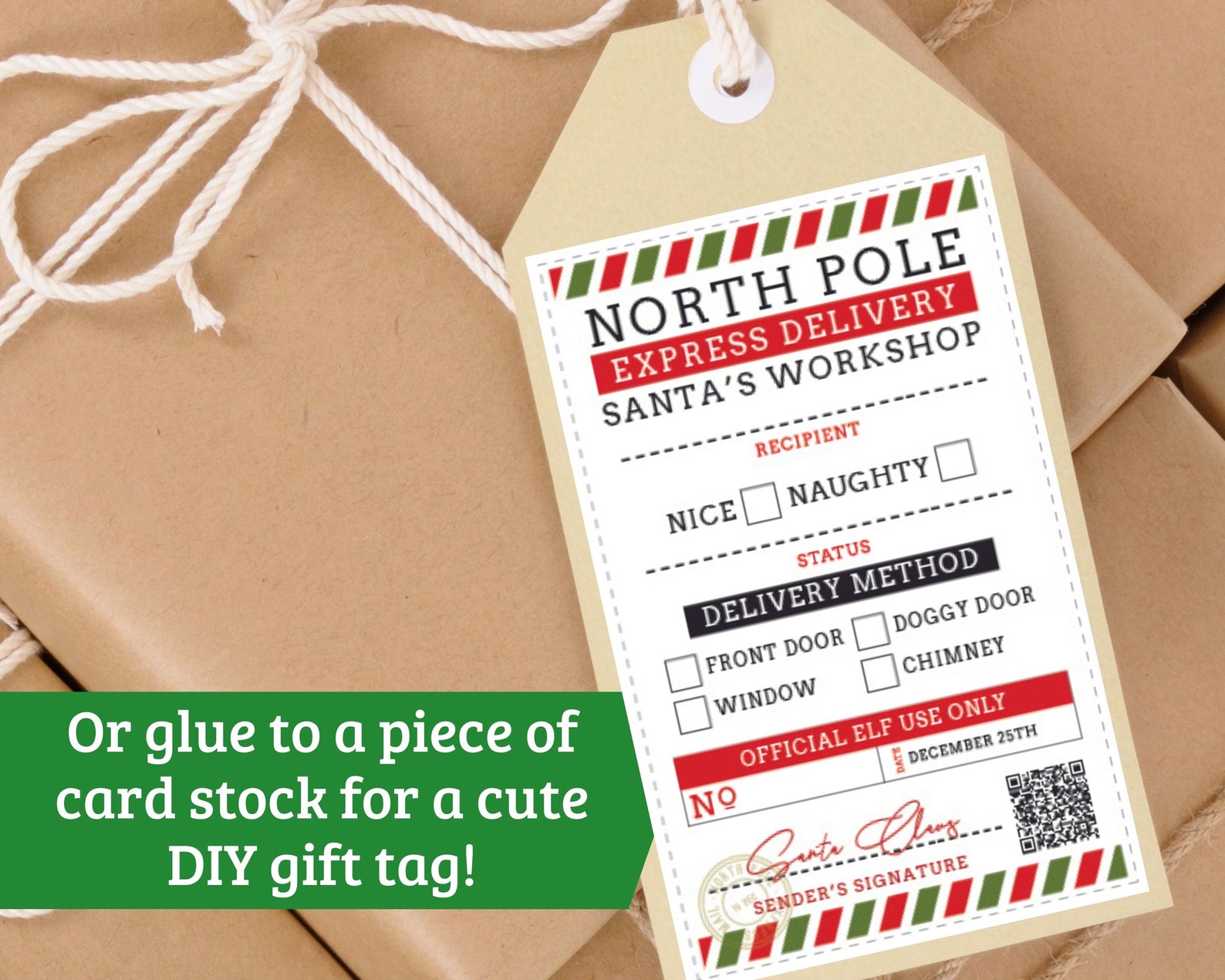 North Pole Shipping Label Printable Printable North Pole Gift Tags From ...