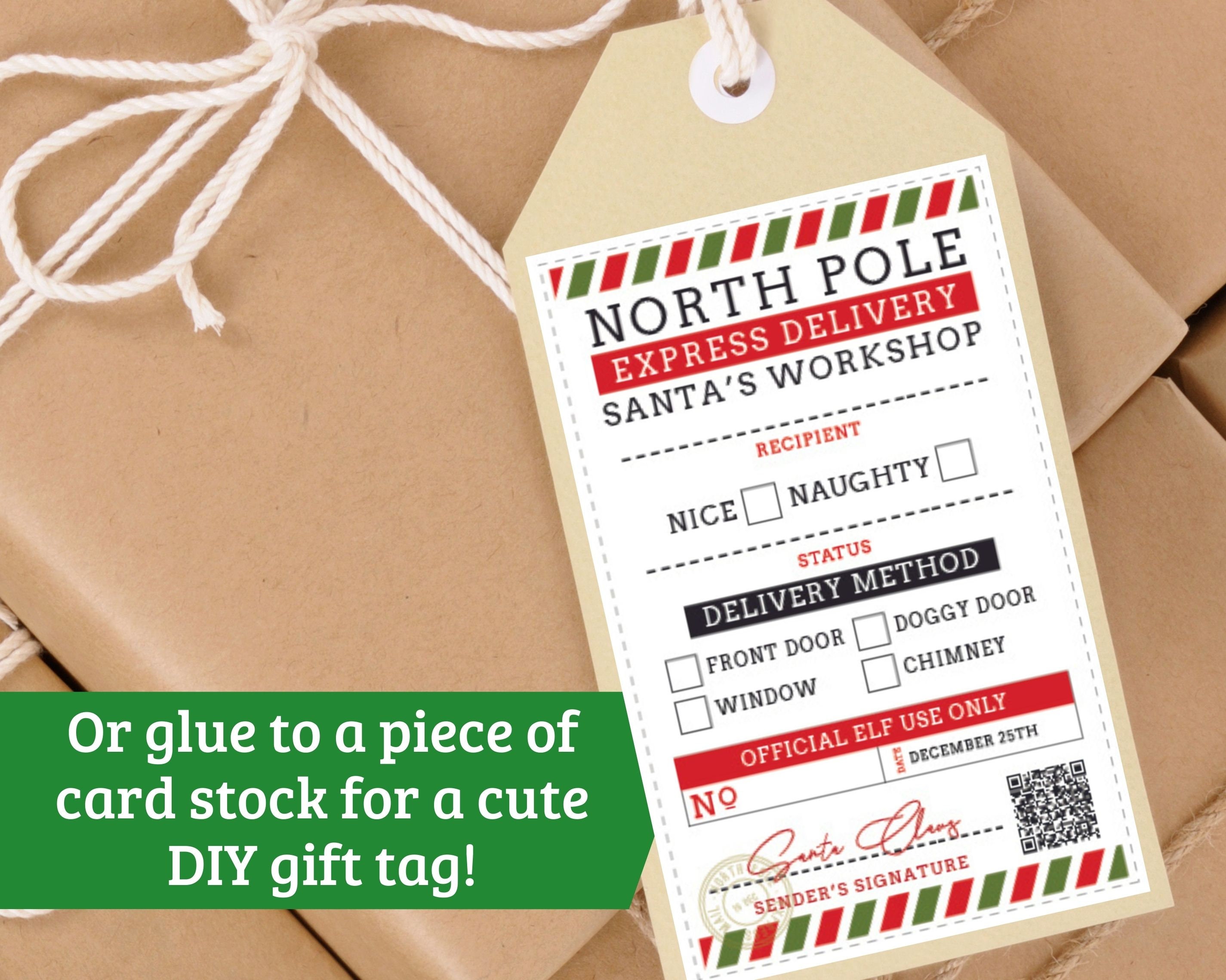 North Pole Shipping Label Printable Printable North Pole Gift Tags From ...