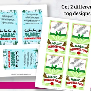 Magic Reindeer Food Printable Tags - Printable Magical Reindeer Food ...