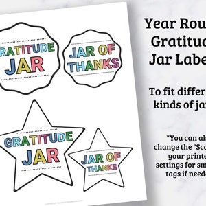 Gratitude Jar Printable for Kids - Year Round or Thanksgiving Gratitude ...