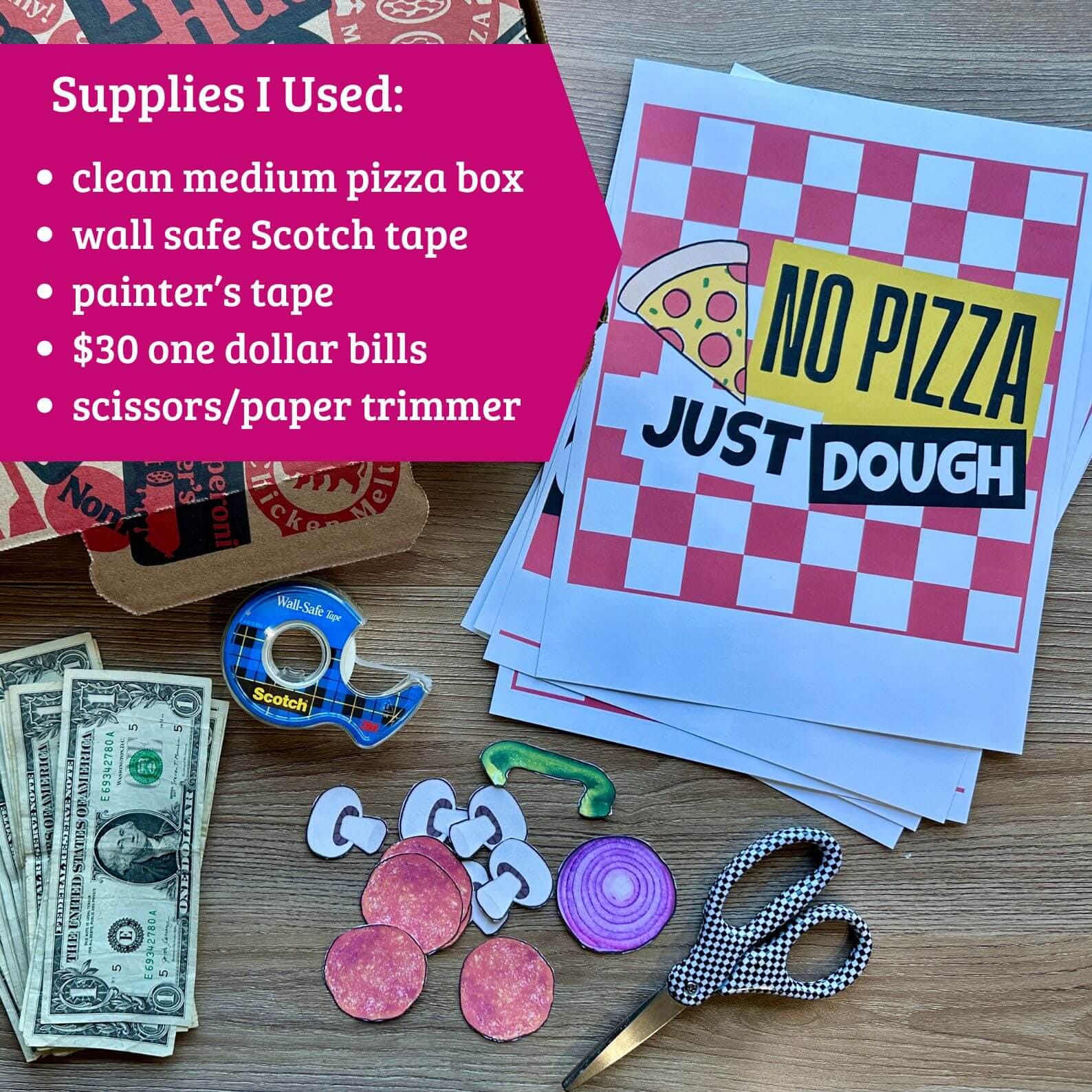 Printable Pizza Box Money Gift Template - PDF Printable Gift - Fun Ways ...