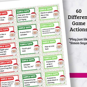 Santa Says Game - Printable Christmas Game for Kids - Preschool and ...