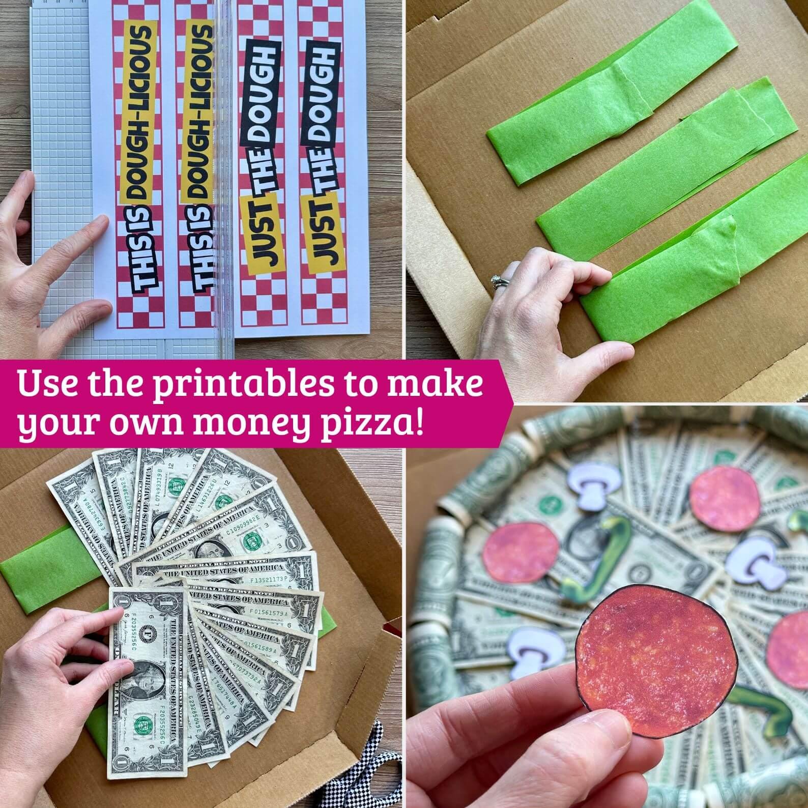 Printable Pizza Box Money Gift Template - PDF Printable Gift - Fun Ways ...
