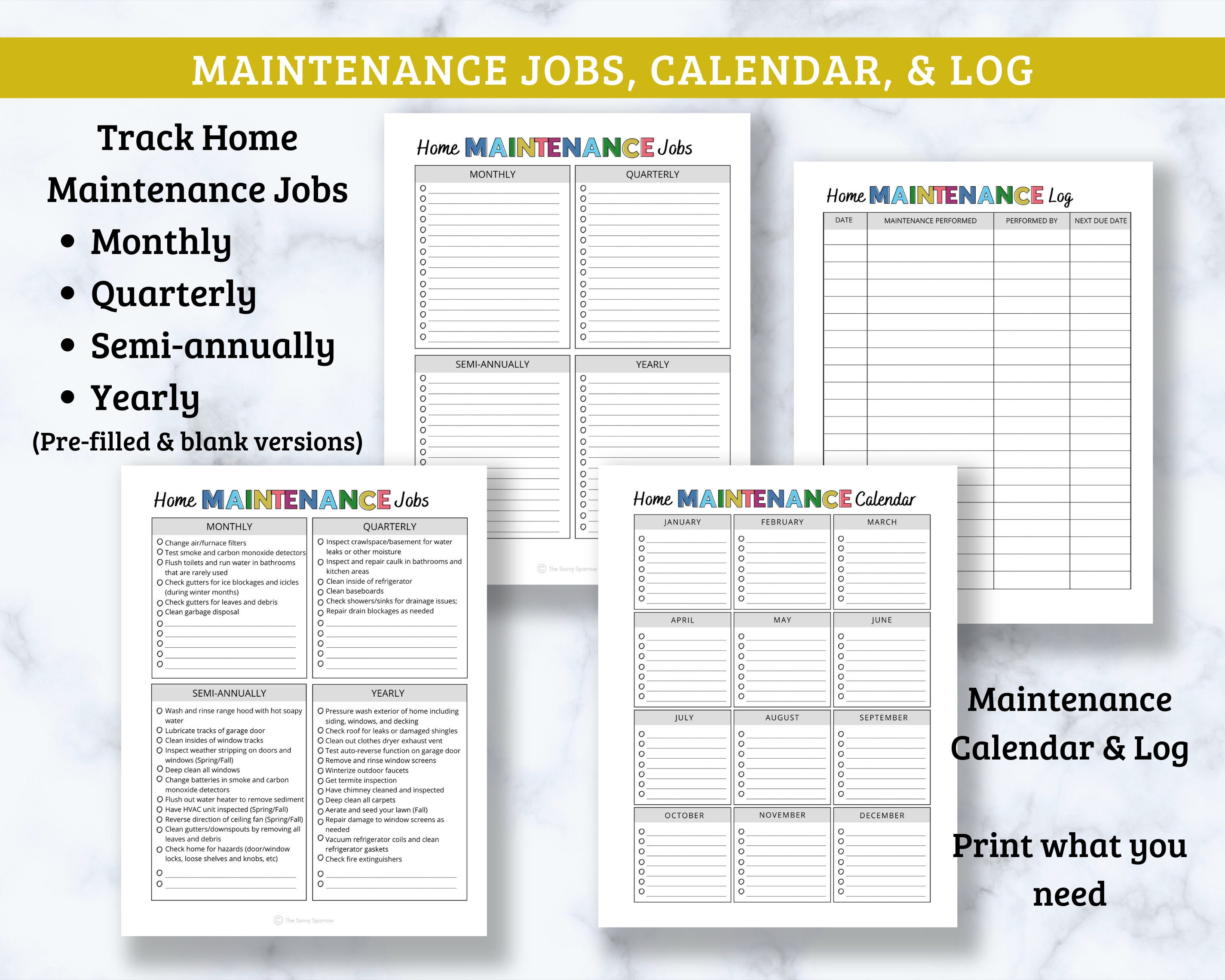 The Ultimate Home Maintenance Planner - Home Maintenance Binder With ...