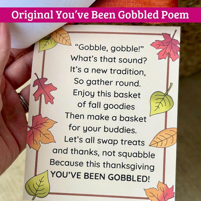 You've Been Gobbled Printable Tags for Thanksgiving - You've Been ...