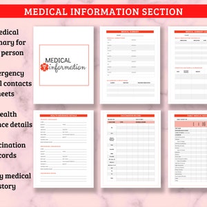 Emergency Binder - Family in Case of Emergency Printable Organizer ...