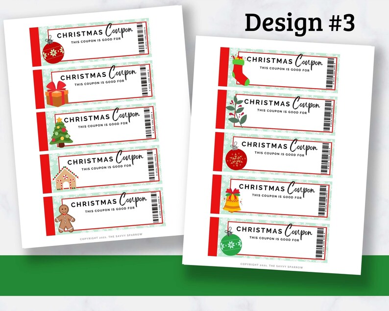 Christmas Coupon Book Printables 3 Different Christmas - Etsy
