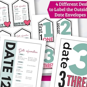 Year of Dates Printables - 18 Printable Date Ideas and Envelope Labels ...