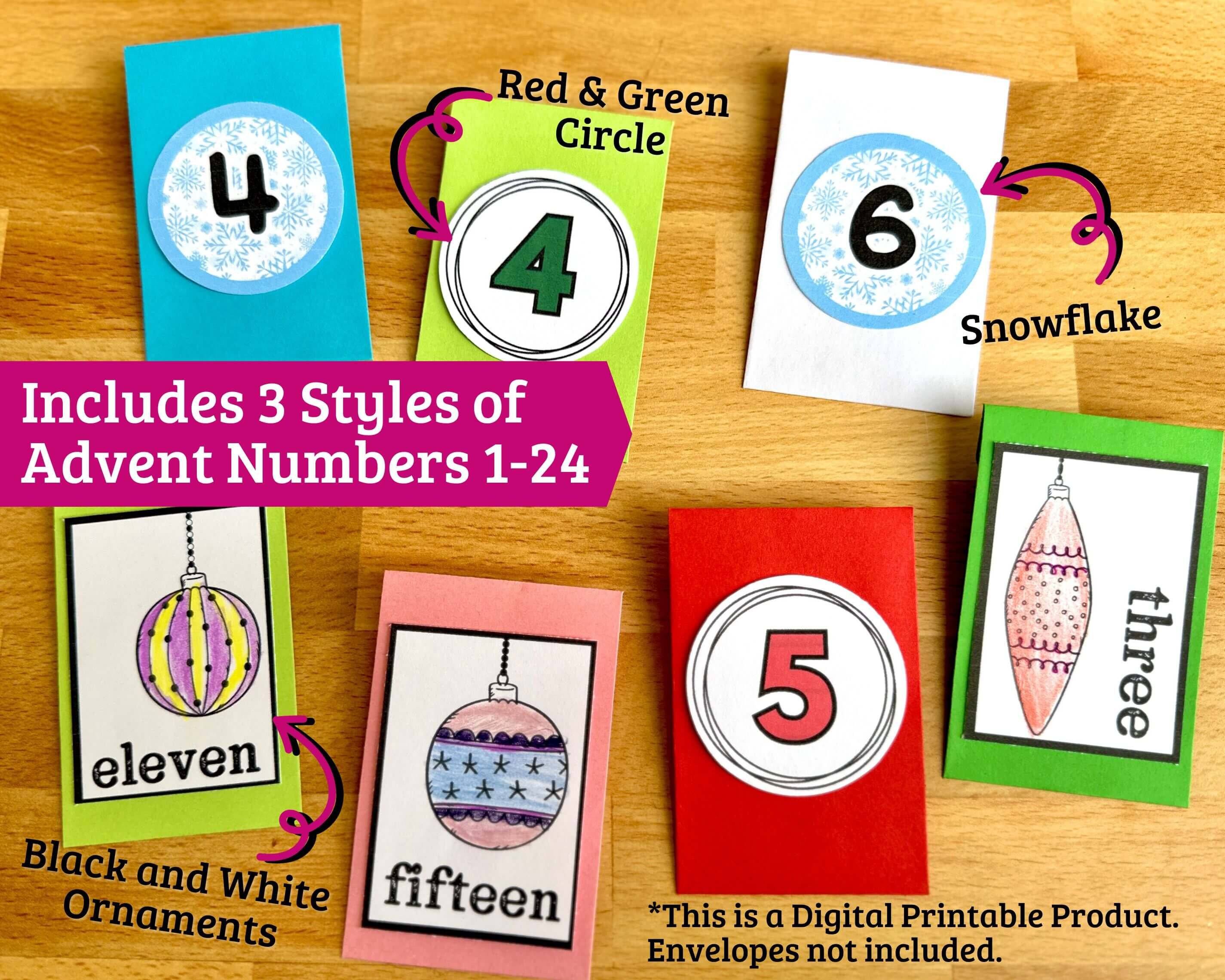 DIY Advent Calendar Printables - Advent Calendar Numbers and Christmas ...