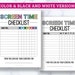 Screen Time Checklist Printable for Kids - Before Screen Time Checklist ...