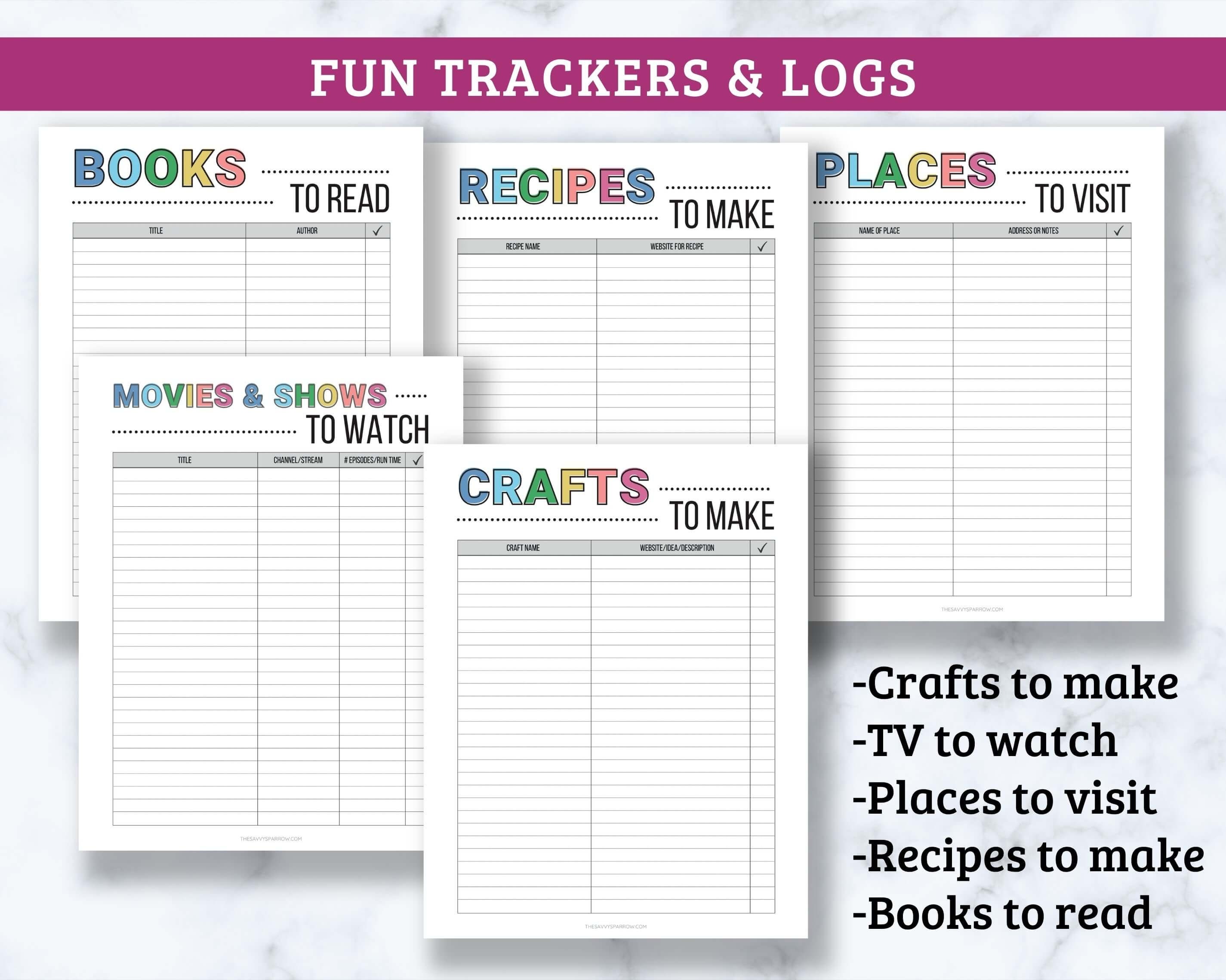 Summer Planner Printable - Summer Activity Planner and Bucket Lists ...