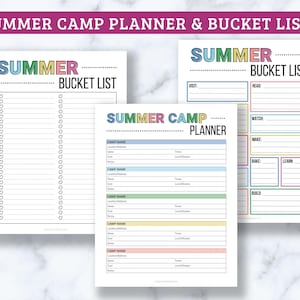 Summer Planner Printable - Summer Activity Planner and Bucket Lists ...