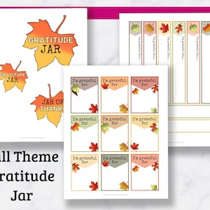 Gratitude Jar Printable for Kids - Year Round or Thanksgiving Gratitude ...