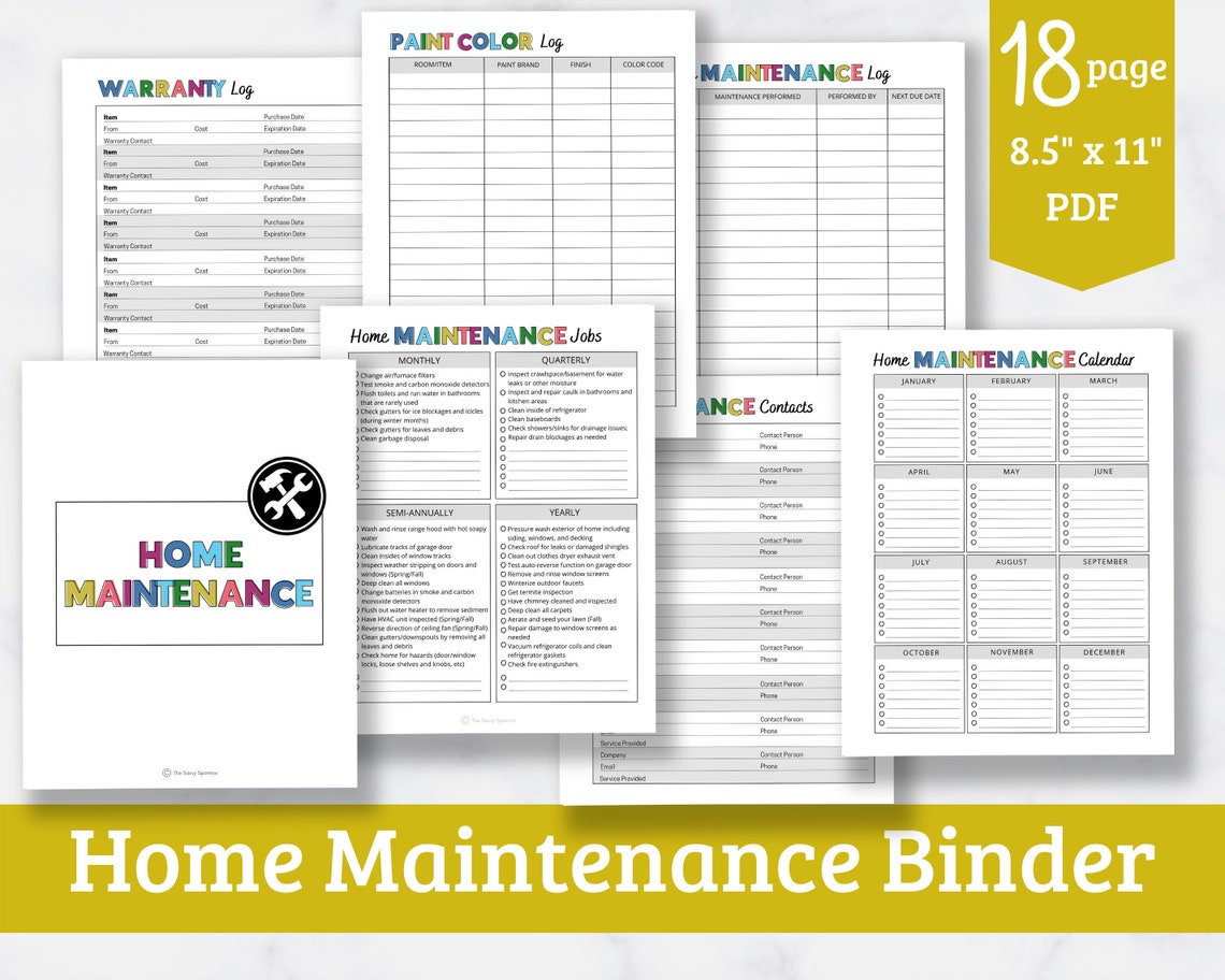The Ultimate Home Maintenance Planner Home Maintenance - Etsy