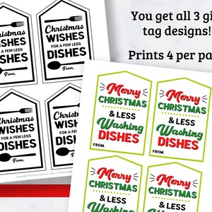 Paper Plate Christmas Gift Tags for "less Dishes" Neighbor Gifts ...