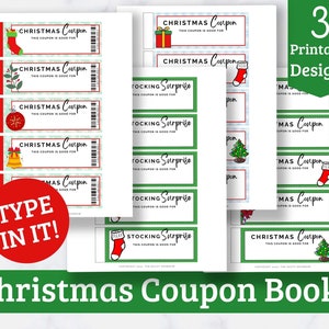 Christmas Coupon Book Printables - 3 Different Christmas Coupon ...