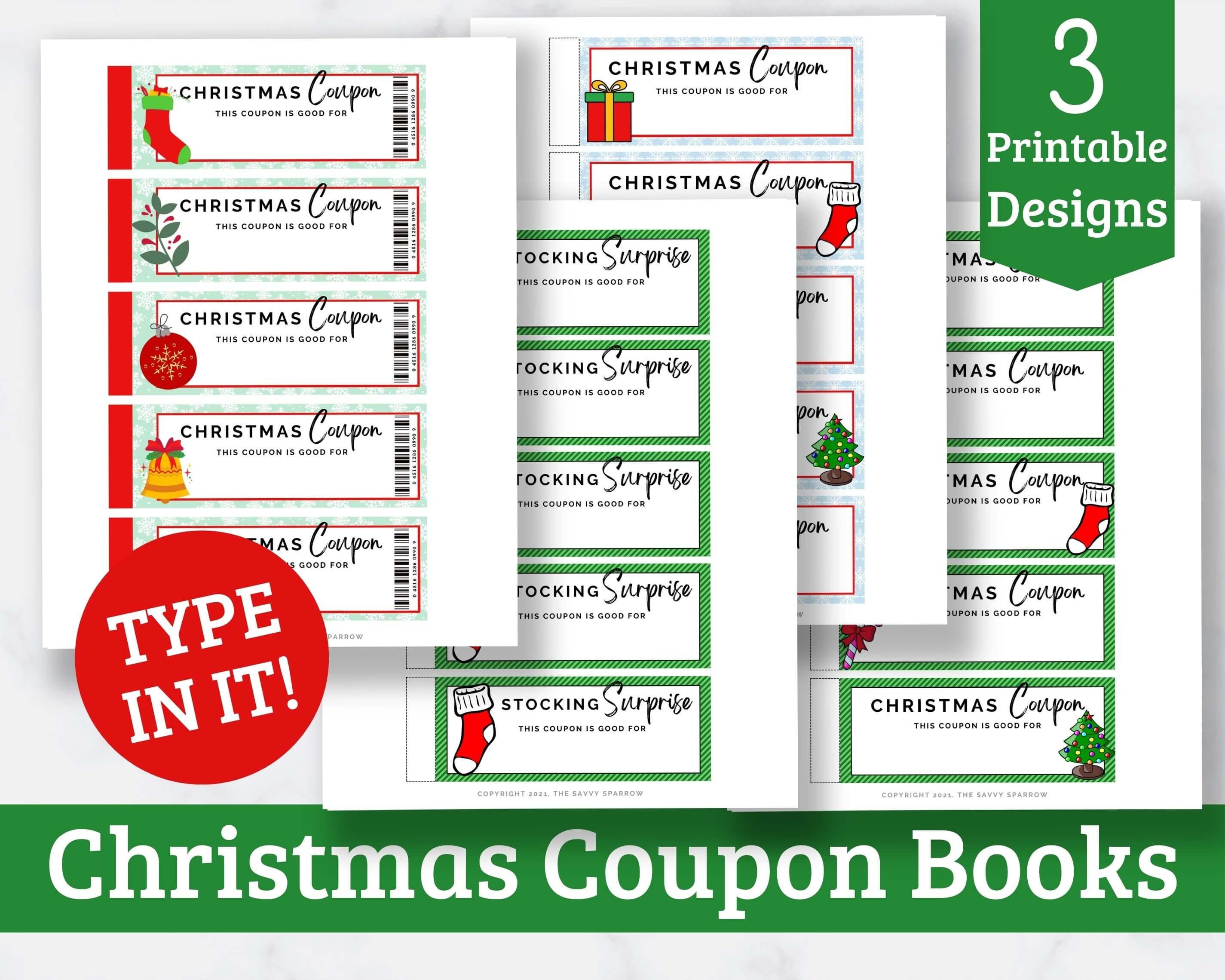 Christmas Coupon Book Printables 3 Different Christmas Coupon Template ...