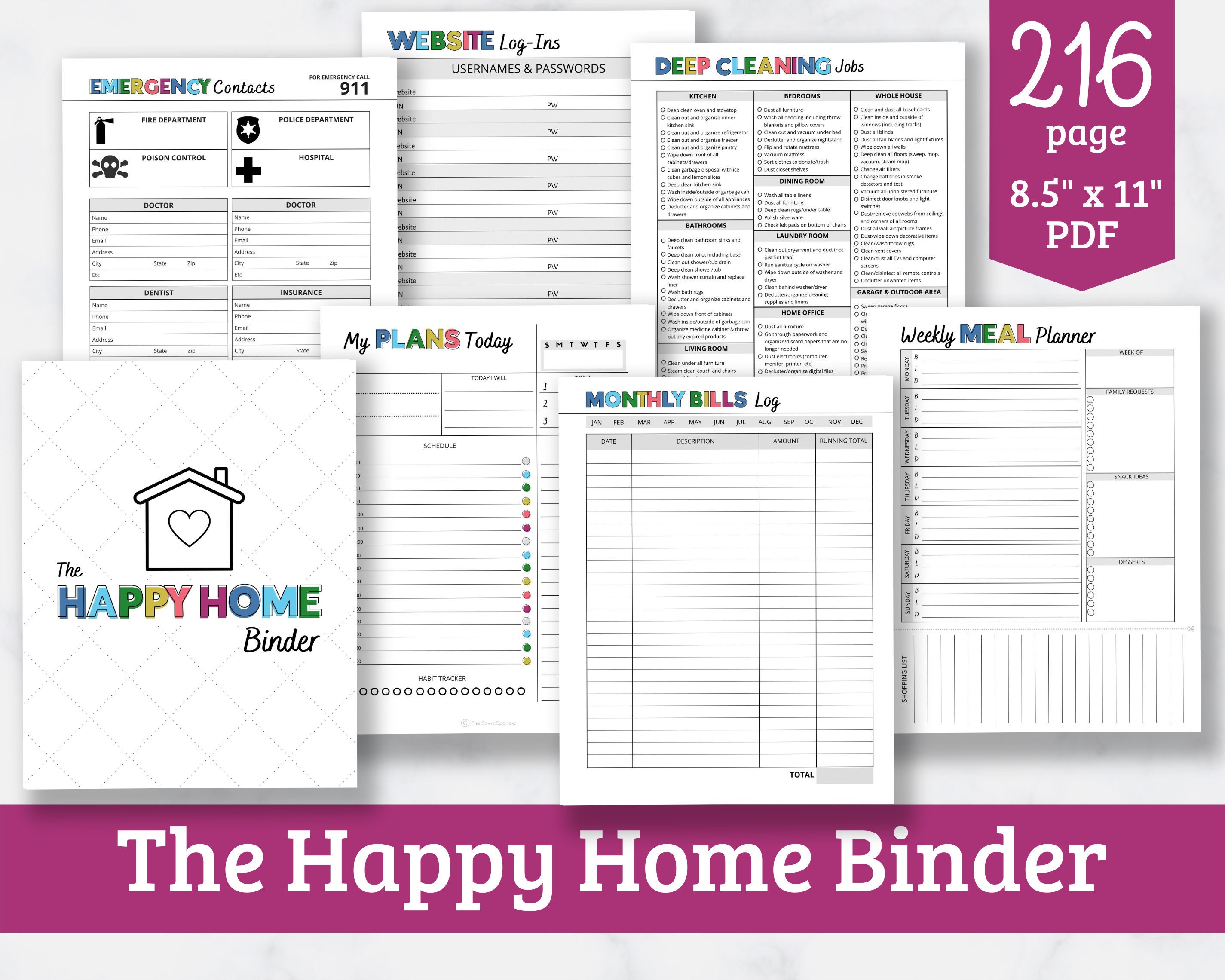 The Ultimate Home Management Binder Everything You Need to | Etsy