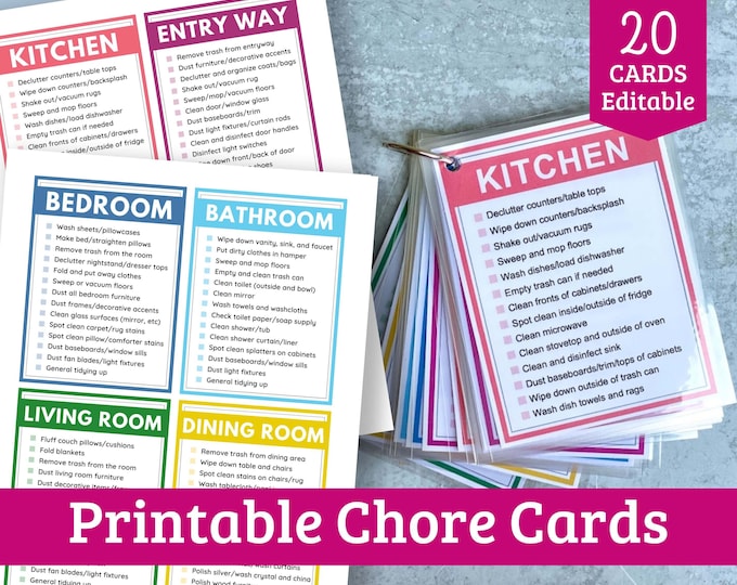 Chores for Kids With Weekly Tracker / 50 Chore Ideas for Kids - Etsy