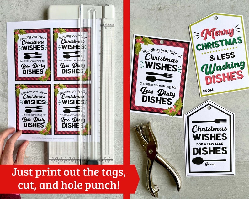 Paper Plate Christmas Gift Tags for "less Dishes" Neighbor Gifts ...