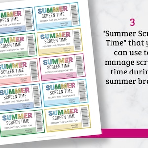 Screen Time Coupons - Printable Screen Time Rewards for Kids PDF - 3 ...