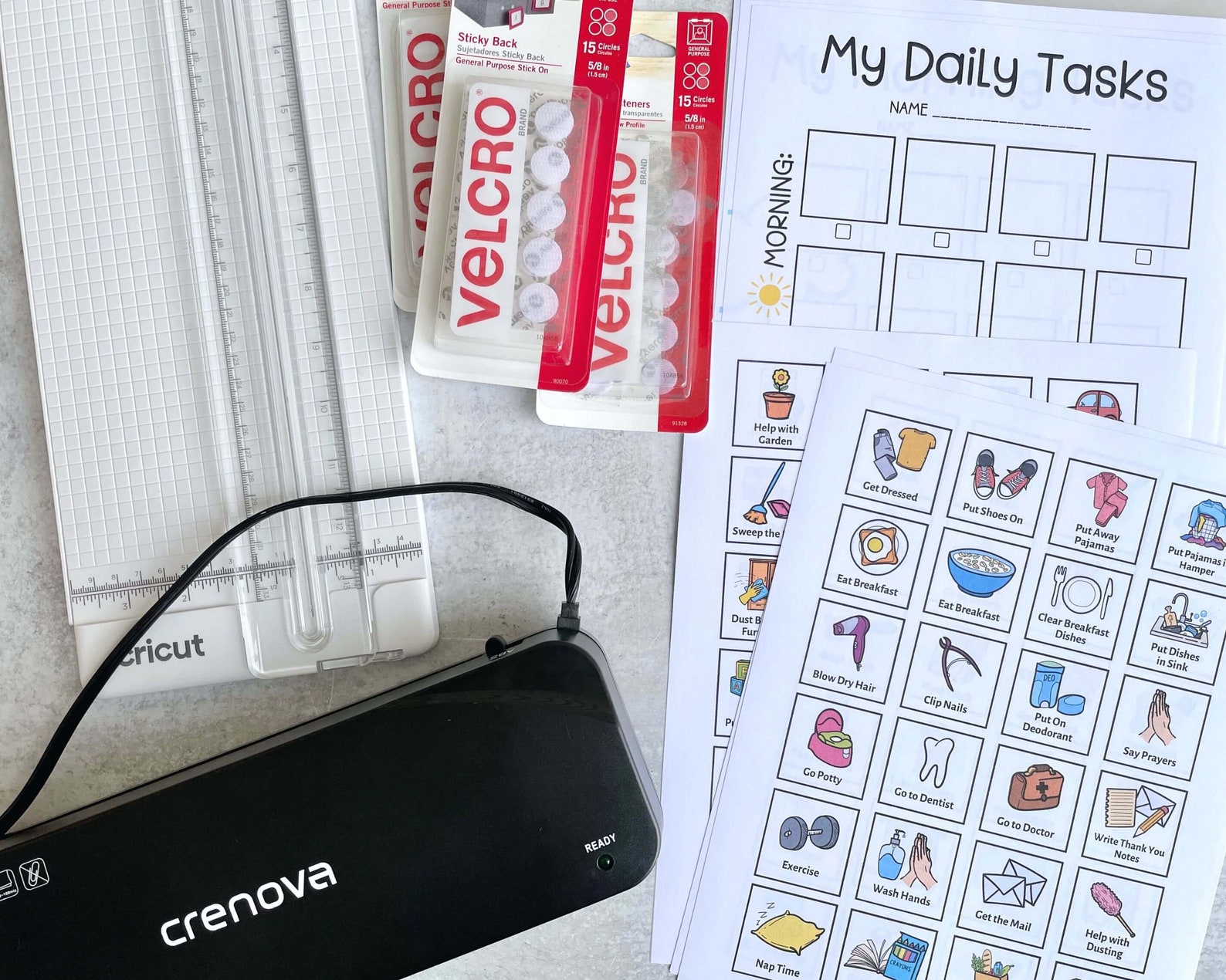 Kids Daily Responsibilities Chart With Pictures, Chore Chart, Daily ...