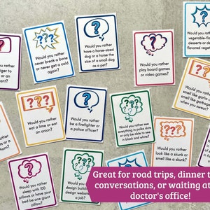 Would You Rather Questions for Kids - 117 Printable Cards - Fun Road ...