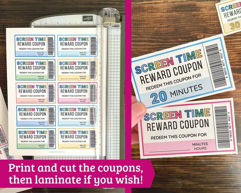 Screen Time Coupons - Printable Screen Time Rewards for Kids PDF - 3 ...