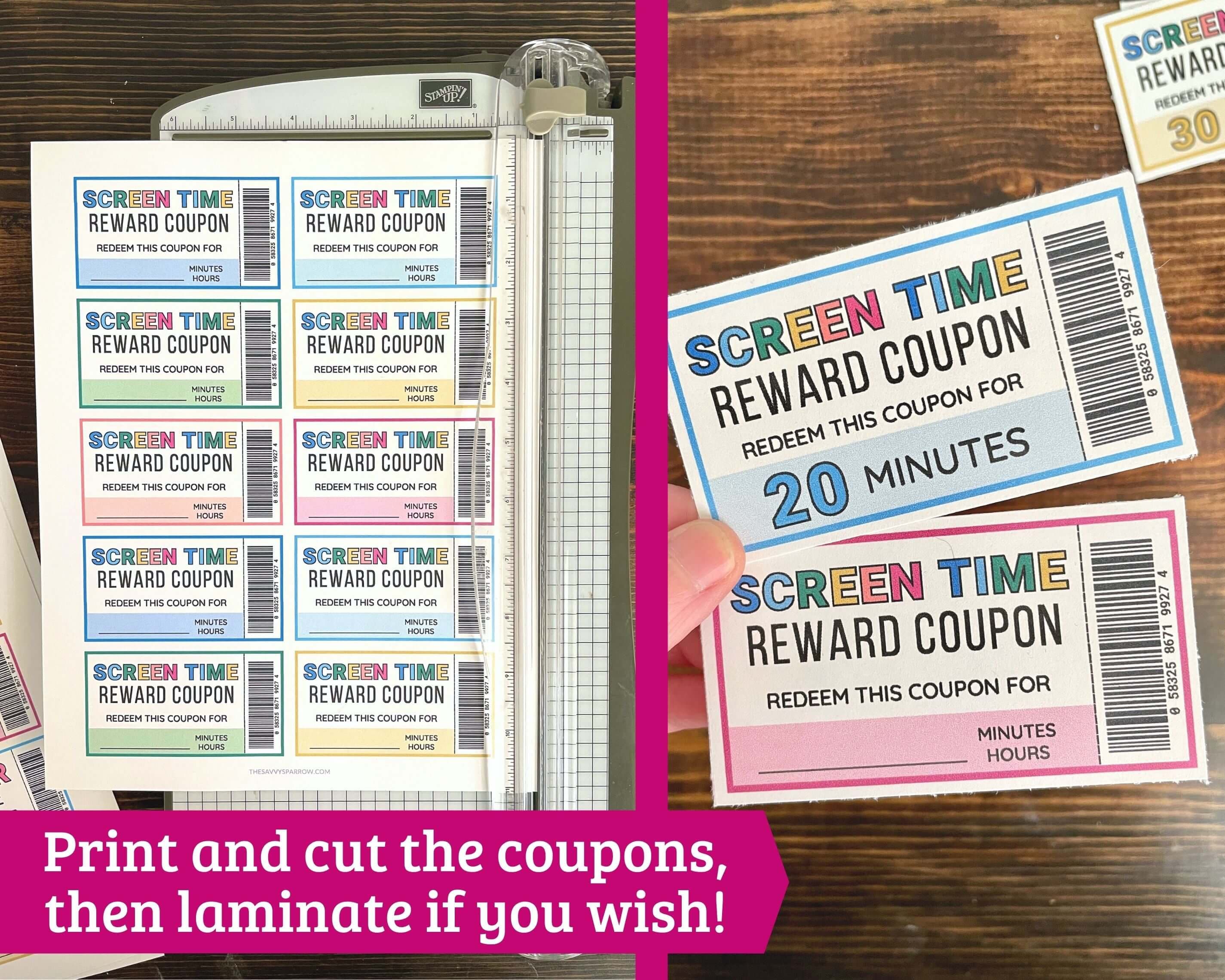 Screen Time Coupons Printable Screen Time Rewards for Kids - Etsy