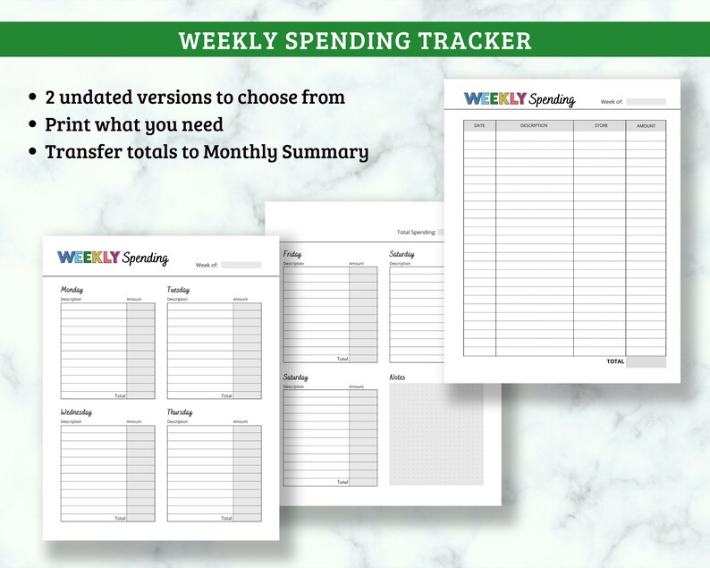 Financial Planner Printable - Budget Planner - Expense Tracker ...