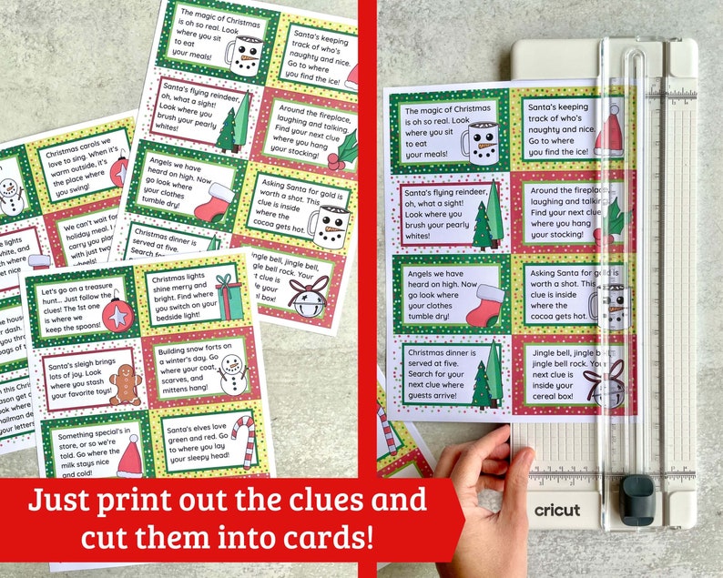 Christmas Scavenger Hunt Clues 32 Printable Rhyming Christmas
