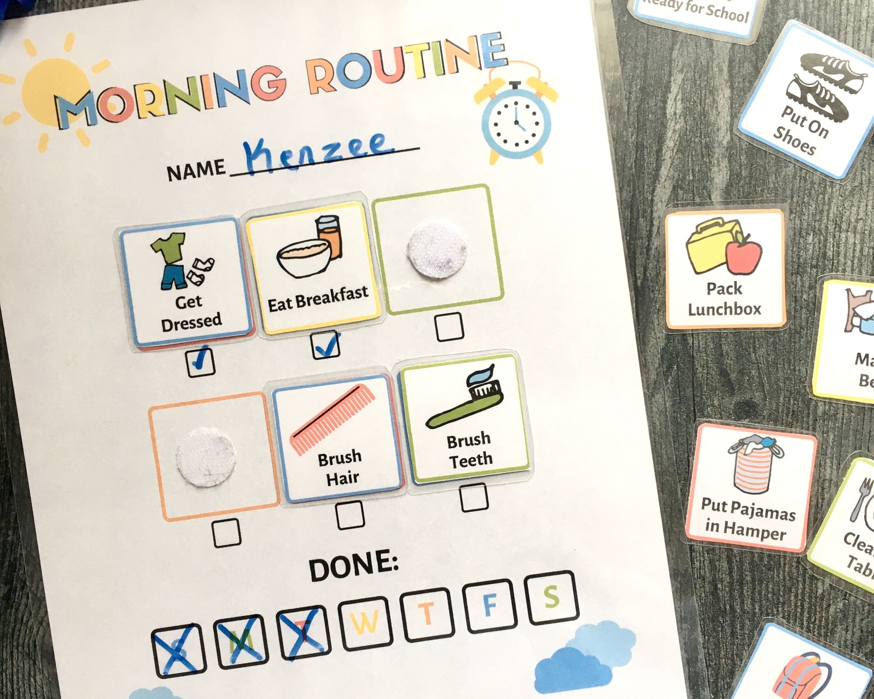 Chore Chart Morning Routine Chart and Bedtime Routine Chart | Etsy