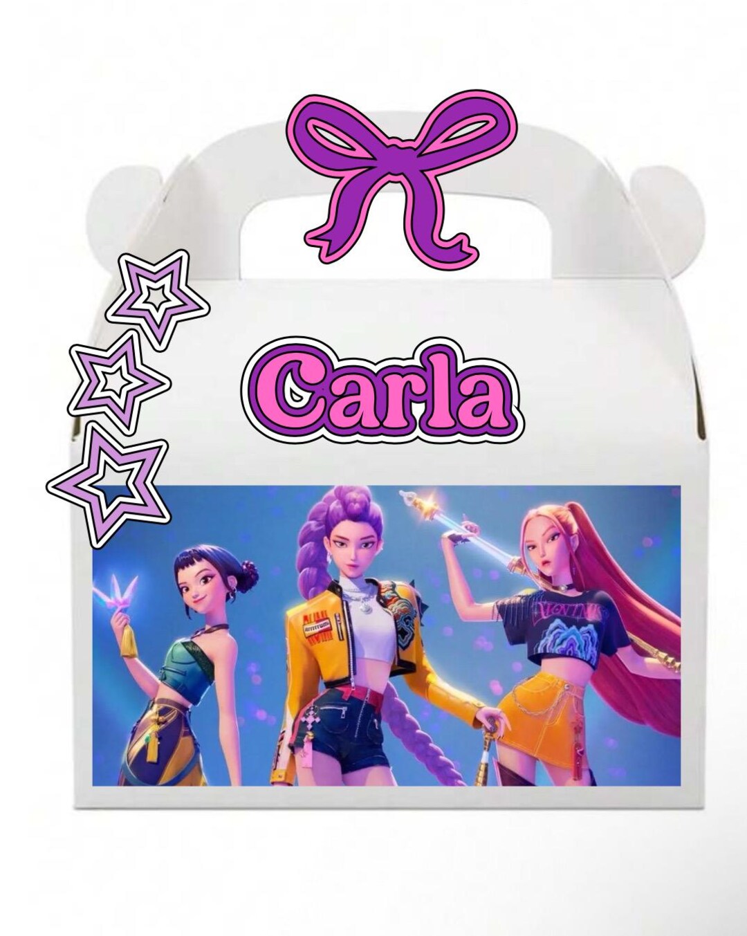 Kpop Demon Hunters Gable Box,party Favor Box,huntrix Gable Box ,huntrix ...