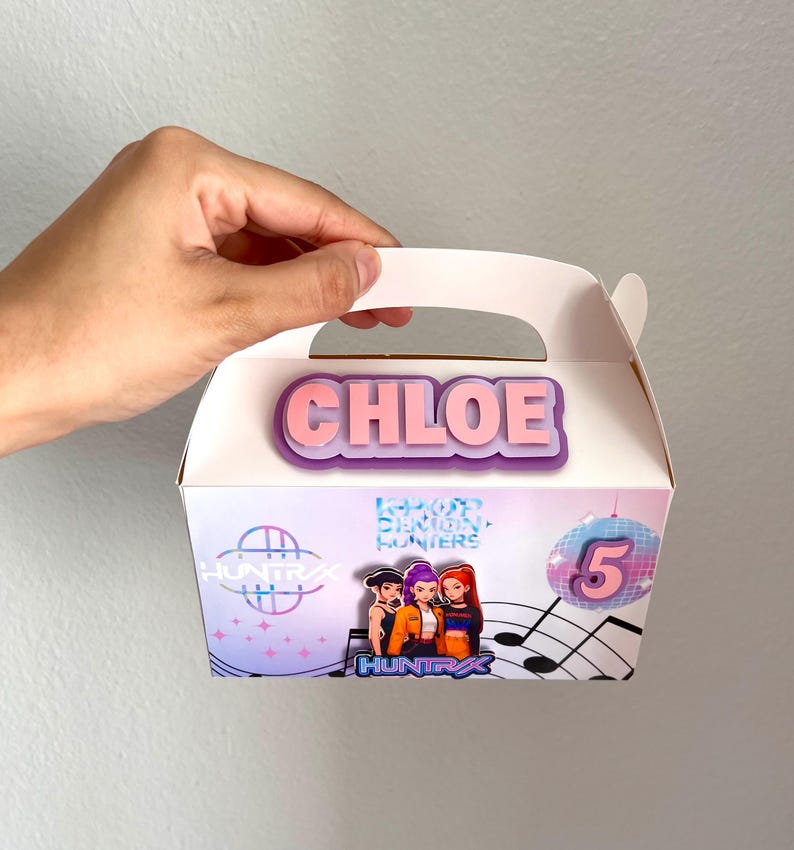 12 Pcs Kpop Huntrix Gable Box, Huntrix Birthday, Favor Box Kpop Demon ...