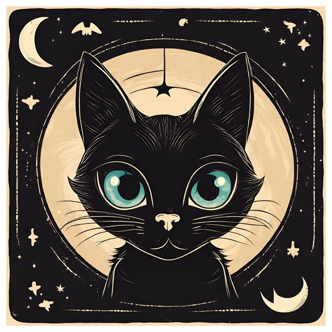 Halloween Digital Art Black Cat Variety Pack | 12 Images | SVG PNG JPG ...