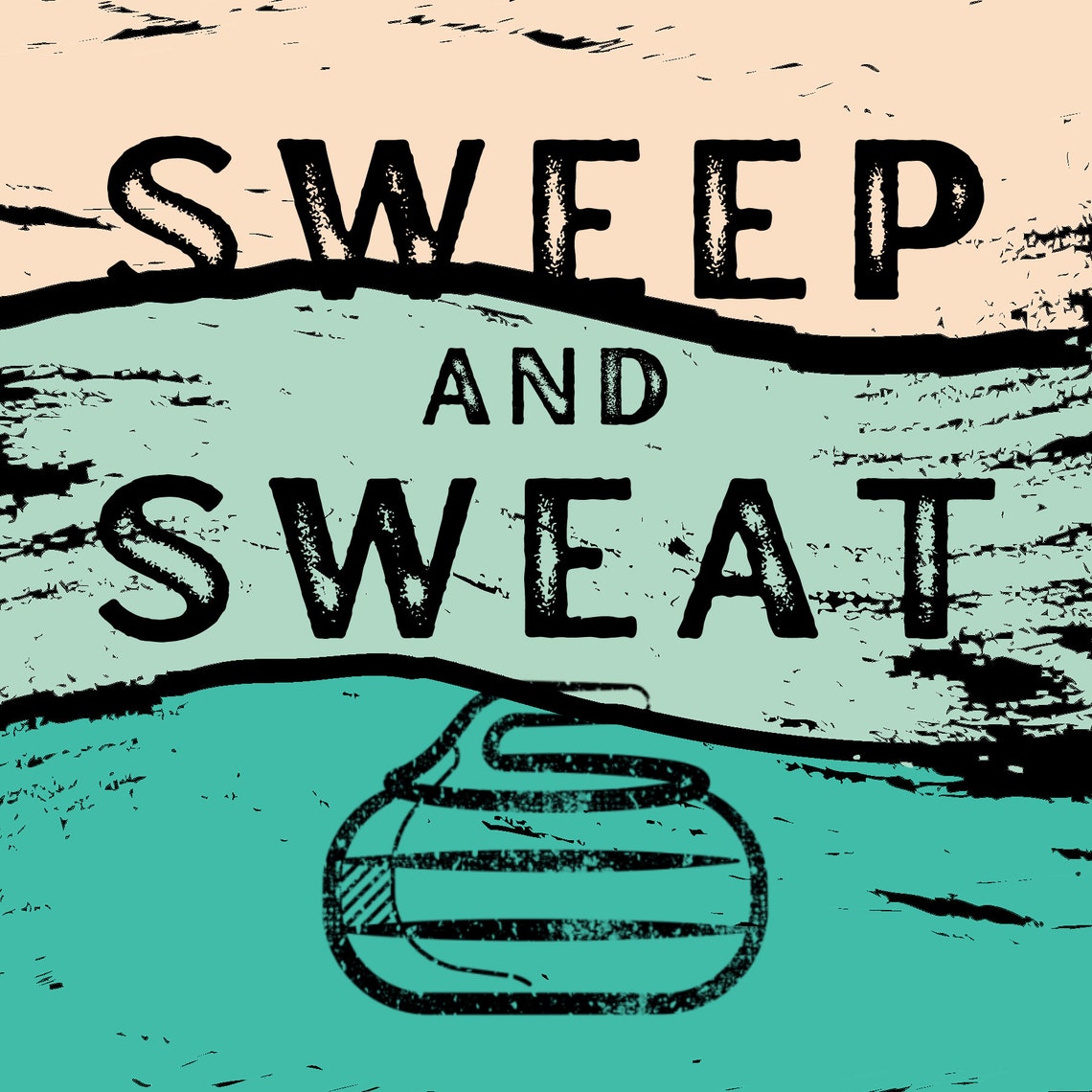 Curling Sport, Curler Graphics, Curling Rock Illustrations, Printable ...