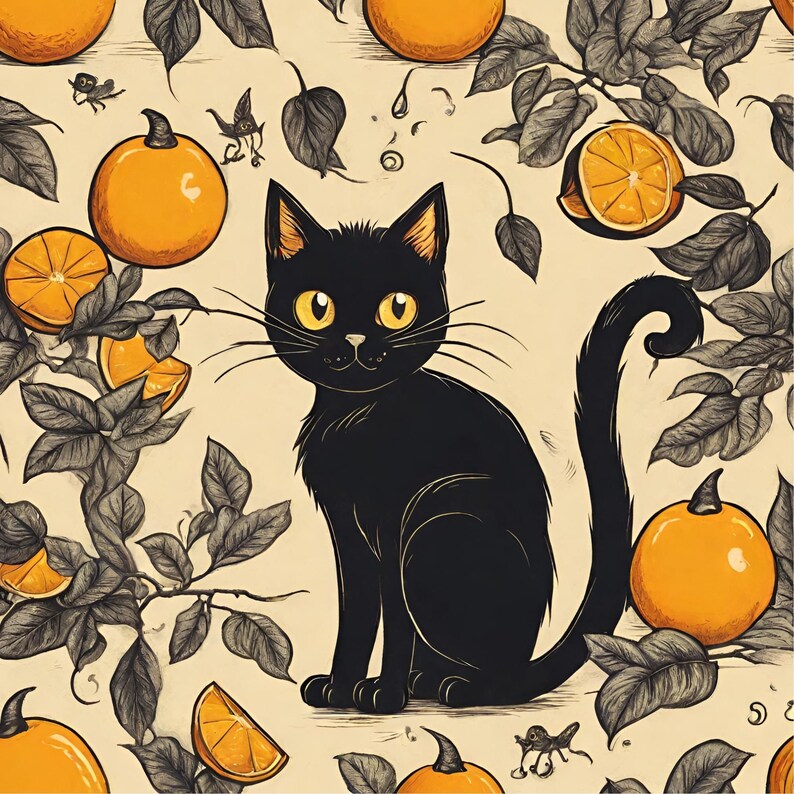Halloween Digital Art Black Cat Variety Pack | 12 Images | SVG PNG JPG ...