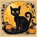 Halloween Digital Art Black Cat Variety Pack | 12 Images | SVG PNG JPG ...