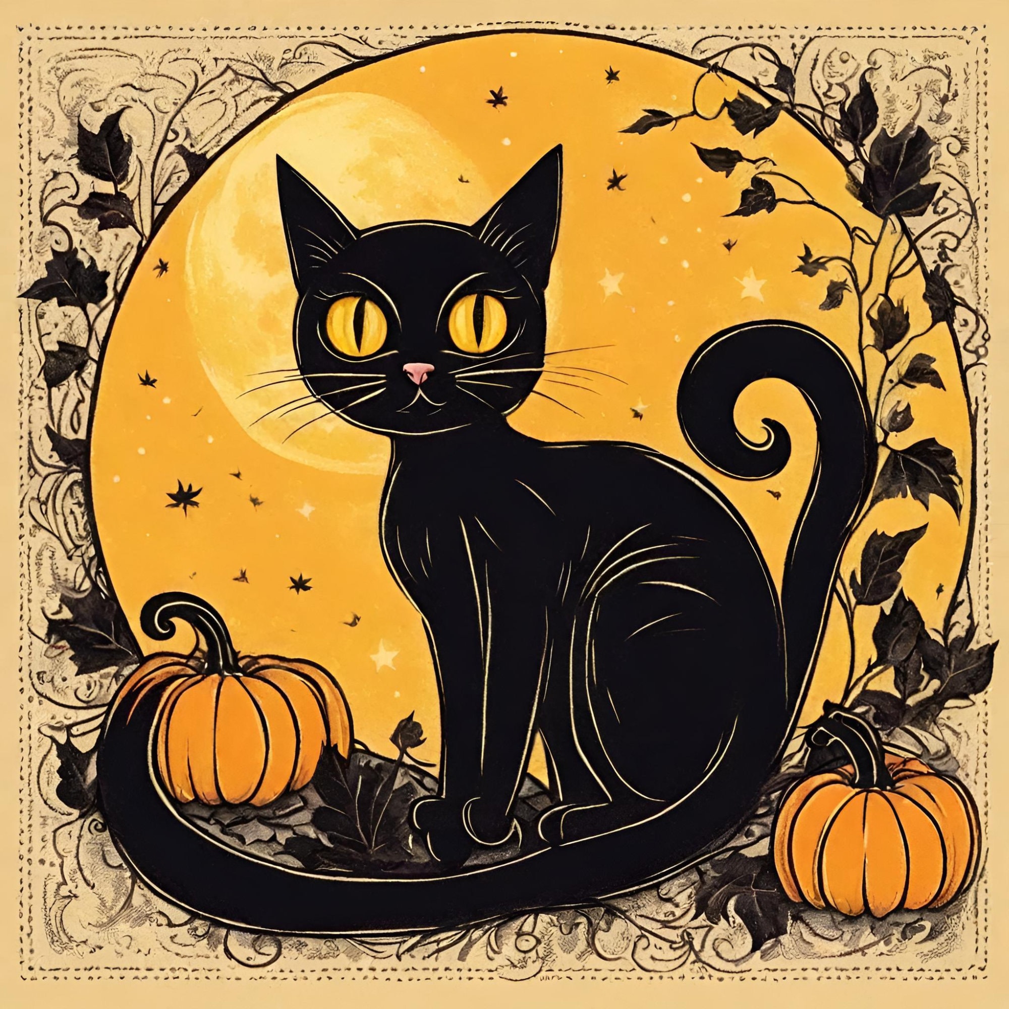 Halloween Digital Art Black Cat Variety Pack | 12 Images | SVG PNG JPG ...
