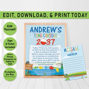 Fishing Time Capsule, O-fish-ally One Time Capsule, Fishing Birthday ...