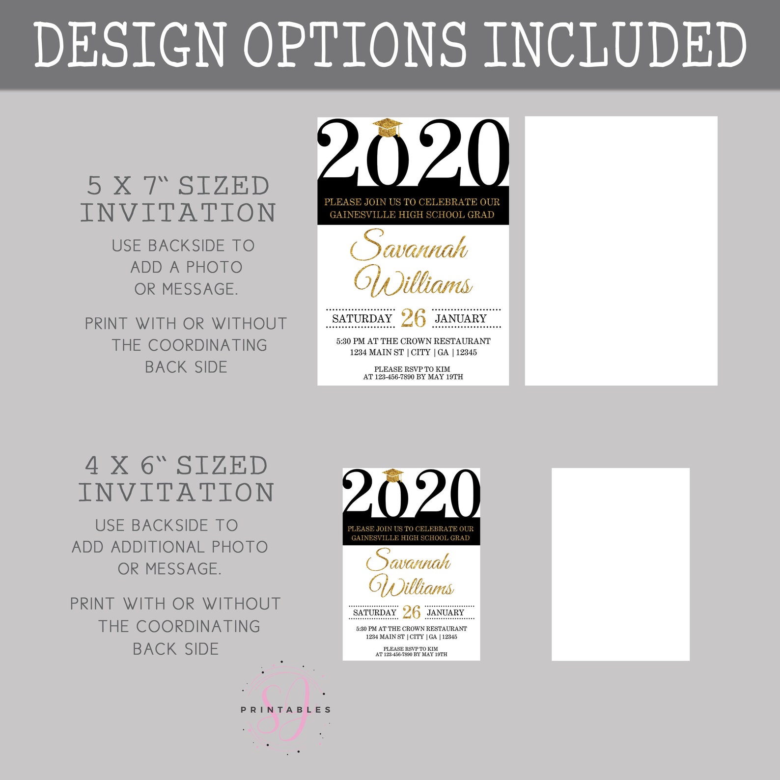 Printable Graduation Invitation Class of 2023 Instant - Etsy