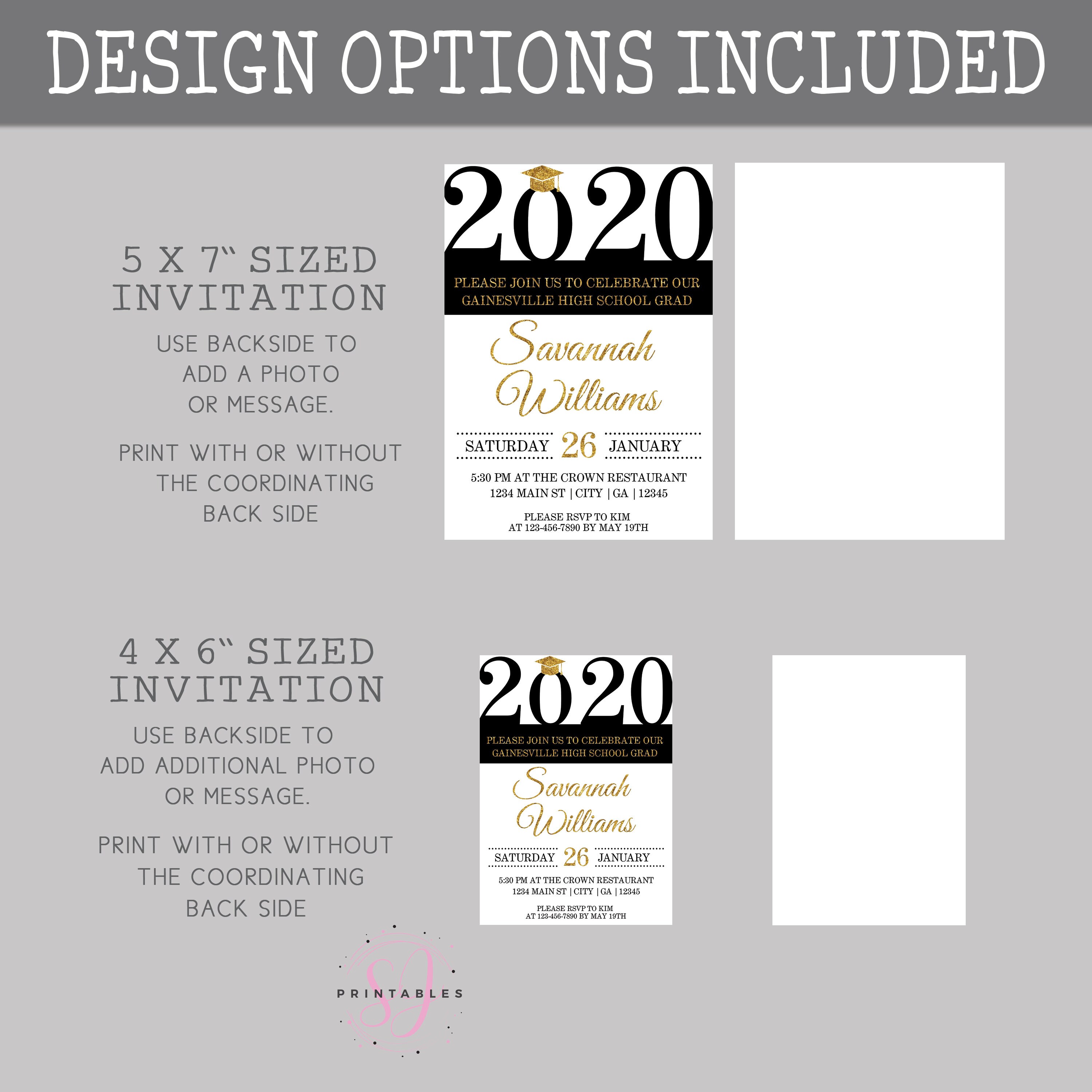 Printable Graduation Invitation Class of 2023 Instant - Etsy