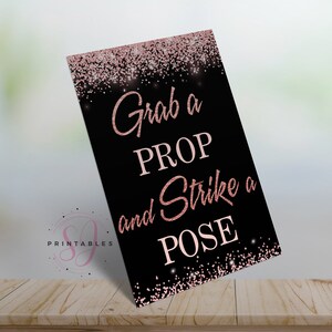 Grab a Prop and Strike a Pose Sign, Photobooth Sign, Oh Snap, Selfie ...