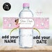 Glitter & Pearls Pink Water Labels Girl Water (Download Now) - Etsy