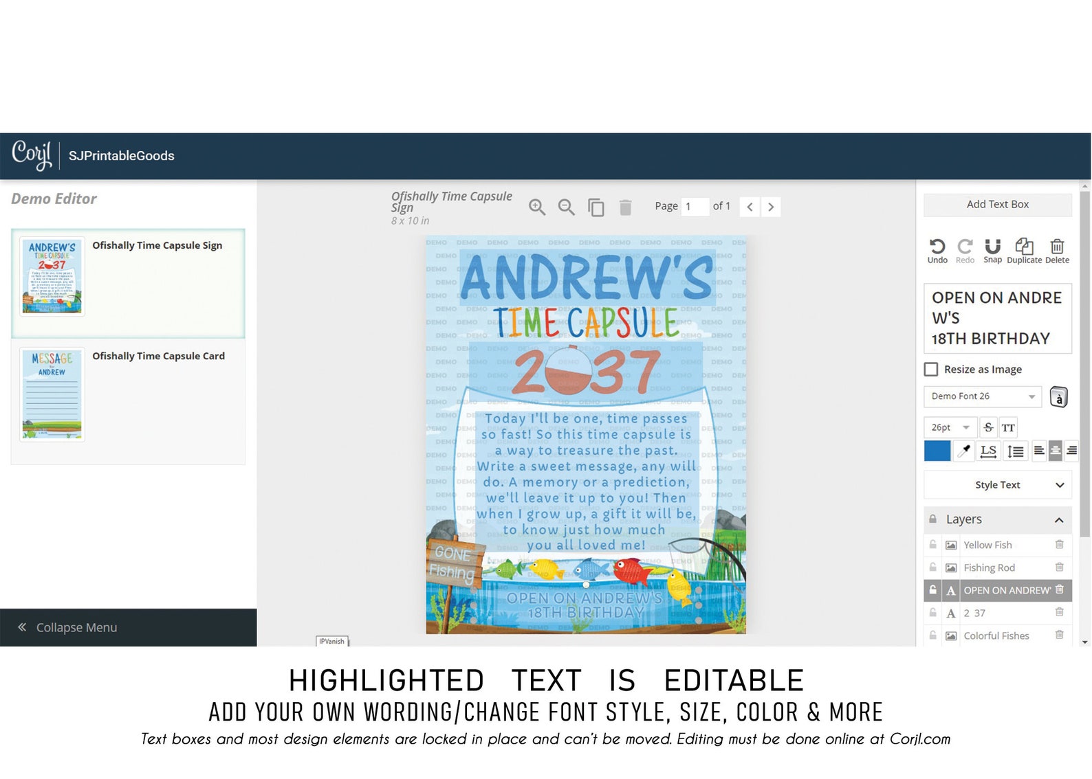 Fishing Time Capsule O-fish-ally One Time Capsule Fishing | Etsy