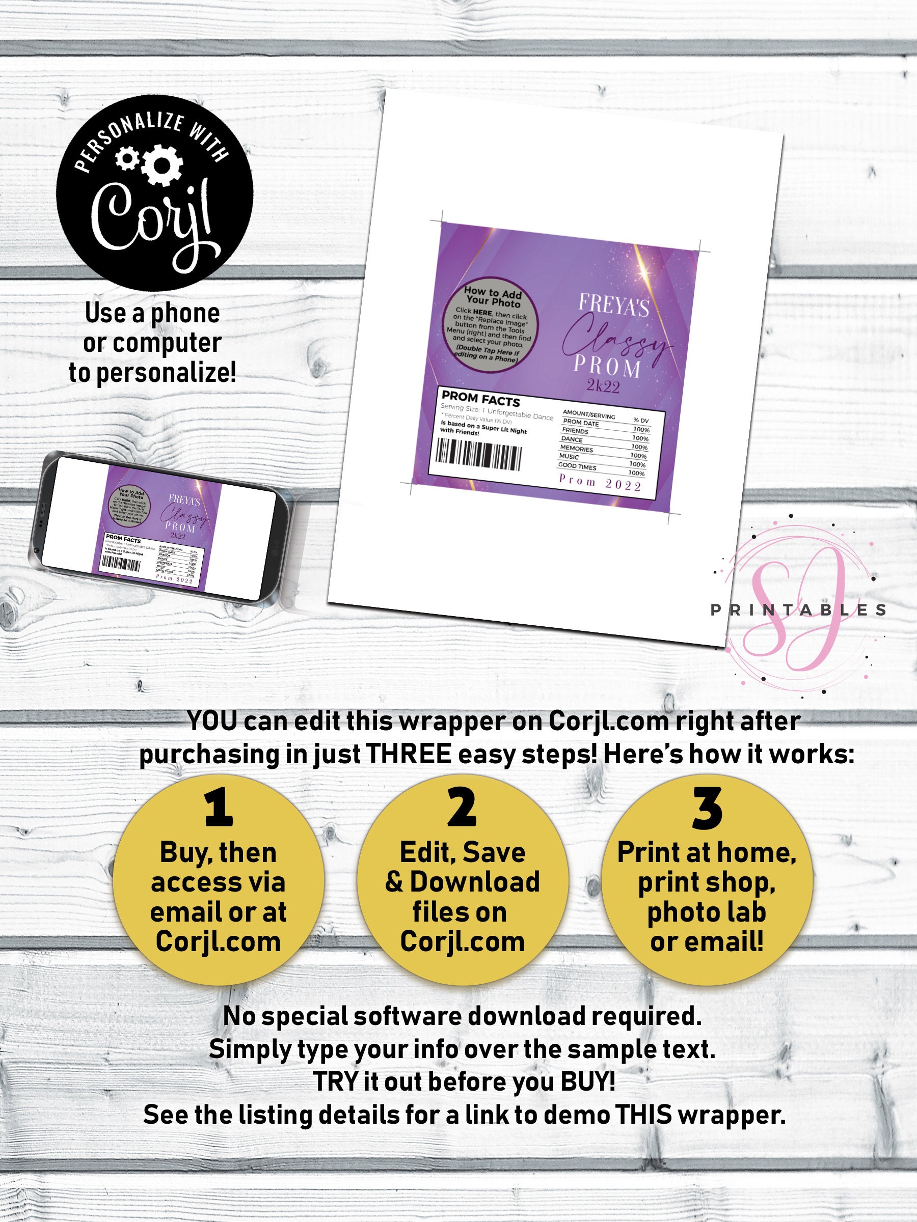 Purple and Gold PROM Candy Wrapper Hershey Candy Bar - Etsy