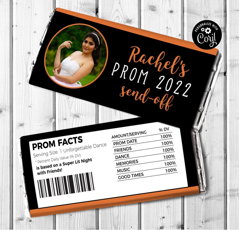 PROM Any Color Chip Bag Wrapper, Hershey Candy Bar Wrappers, Prom Candy ...
