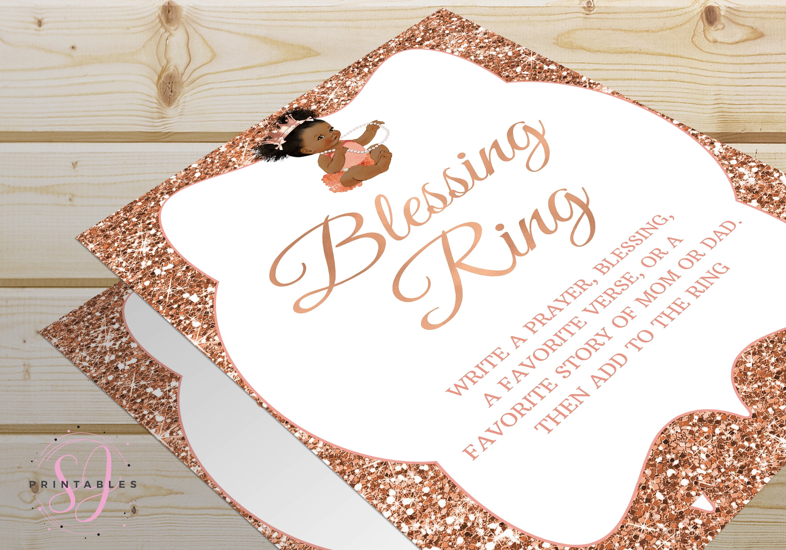 Rose Gold Princess Blessing Ring Sign And Cards blessing ring | Etsy