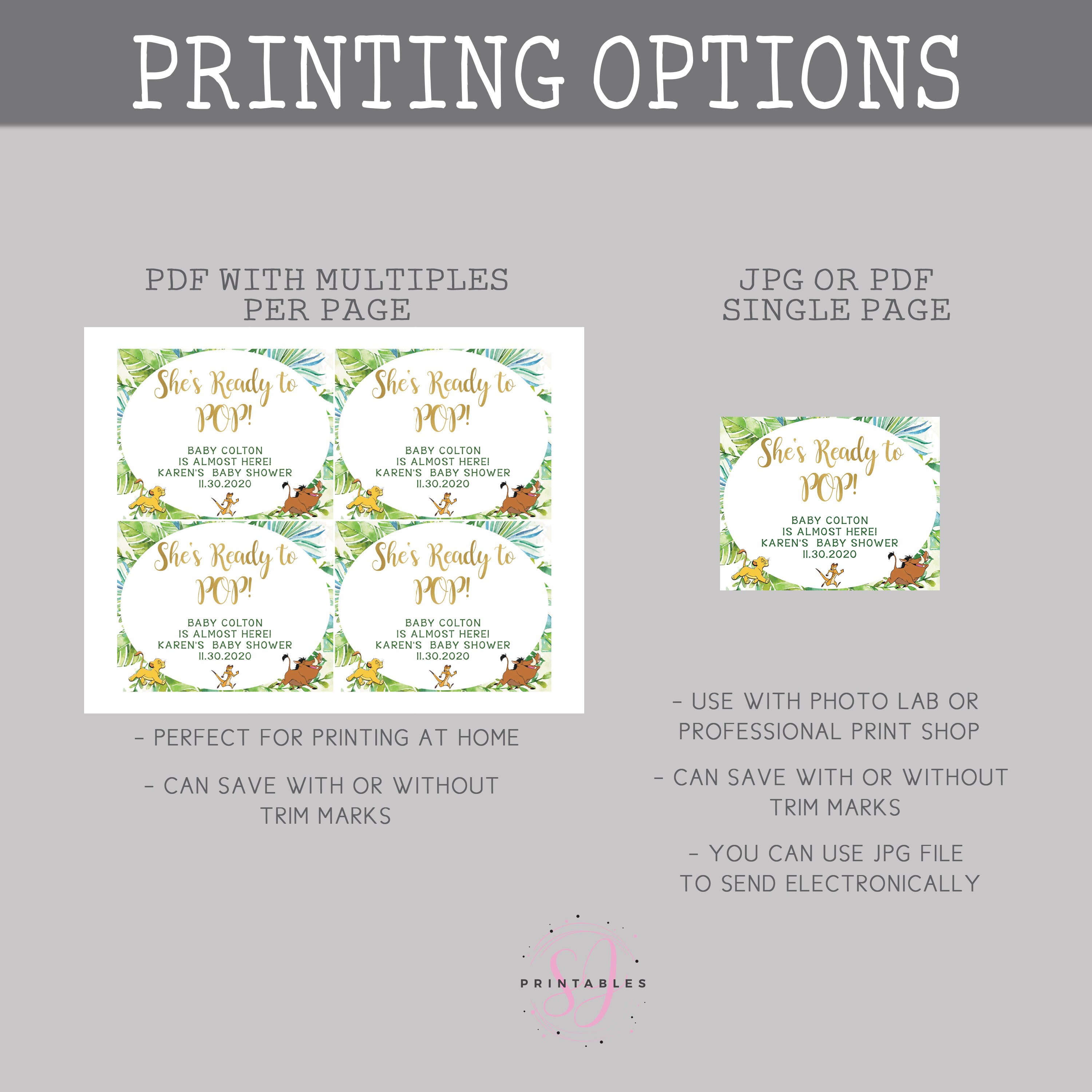 Lion King Baby Shower FULL Champagne Labels, Baby Shower Favors, Ready ...