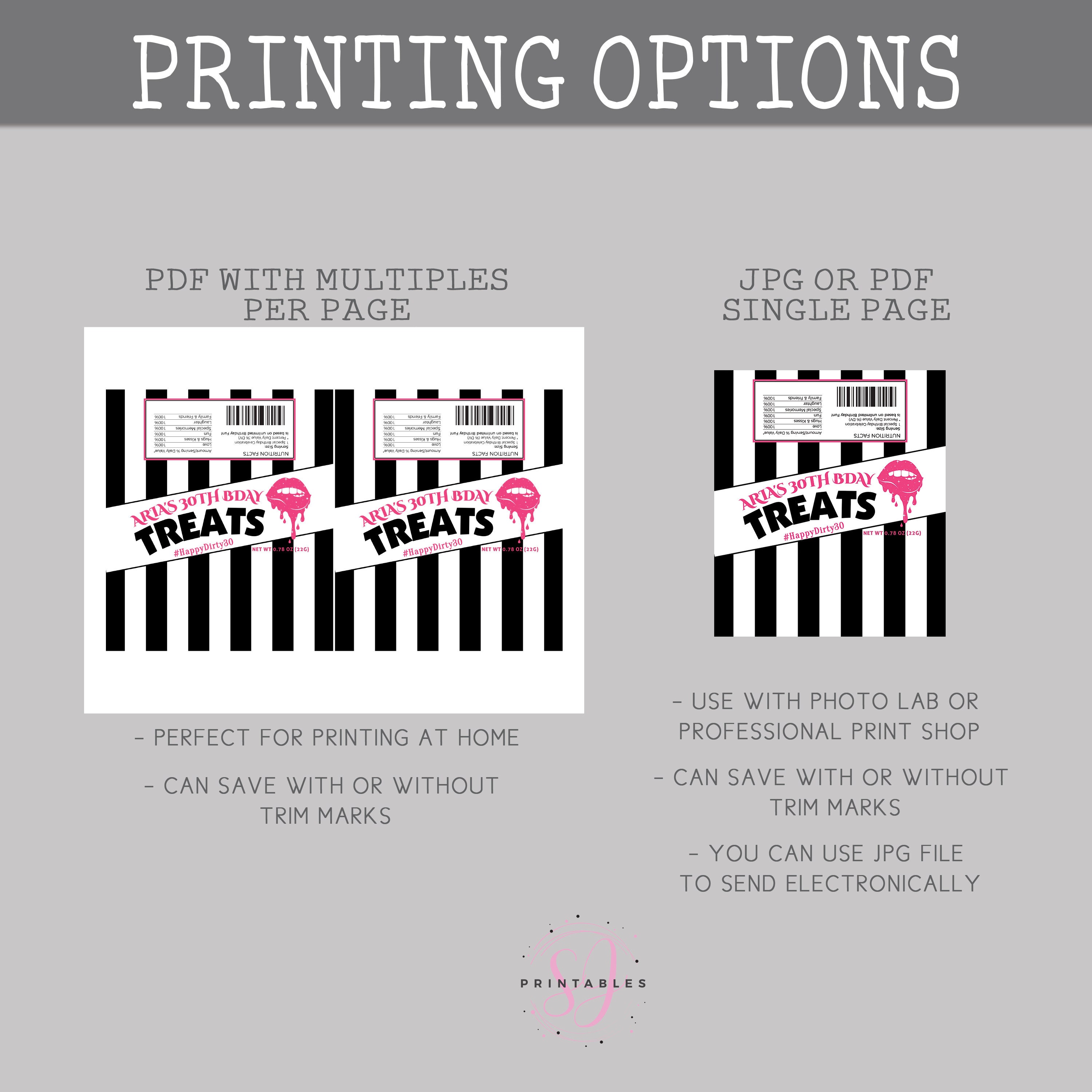 Striped Rice Krispies TREAT Labels ANY AGE Birthday Krispie - Etsy